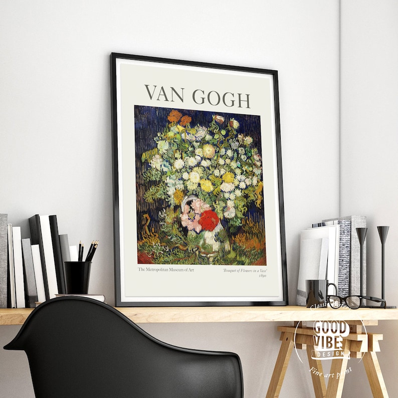 Van Gogh Flower Bouquet Print, Museum Quality Poster - Etsy