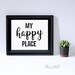 My Happy Place Counted Cross Stitch Pattern Easy Diy Farmhouse Wall ...