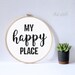 My Happy Place Counted Cross Stitch Pattern Easy Diy Farmhouse Wall ...