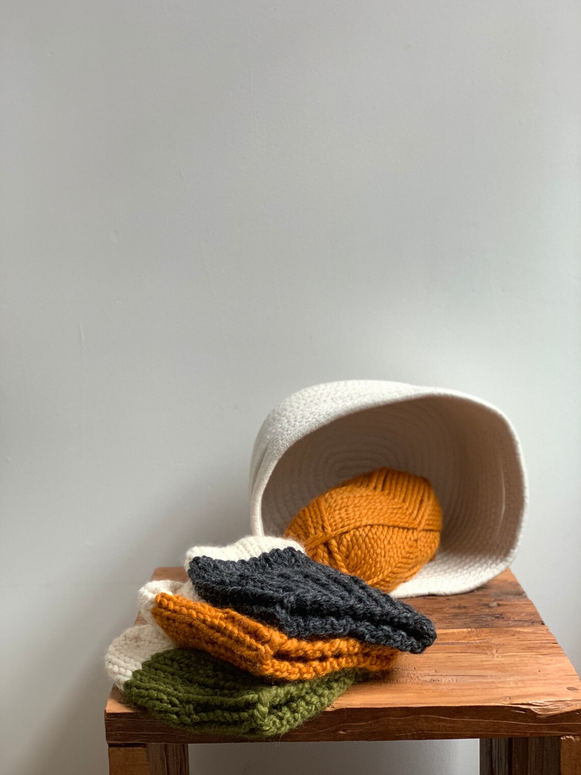 Color Block Hat Knit Hat Two Toned Beanie Ready to Ship | Etsy