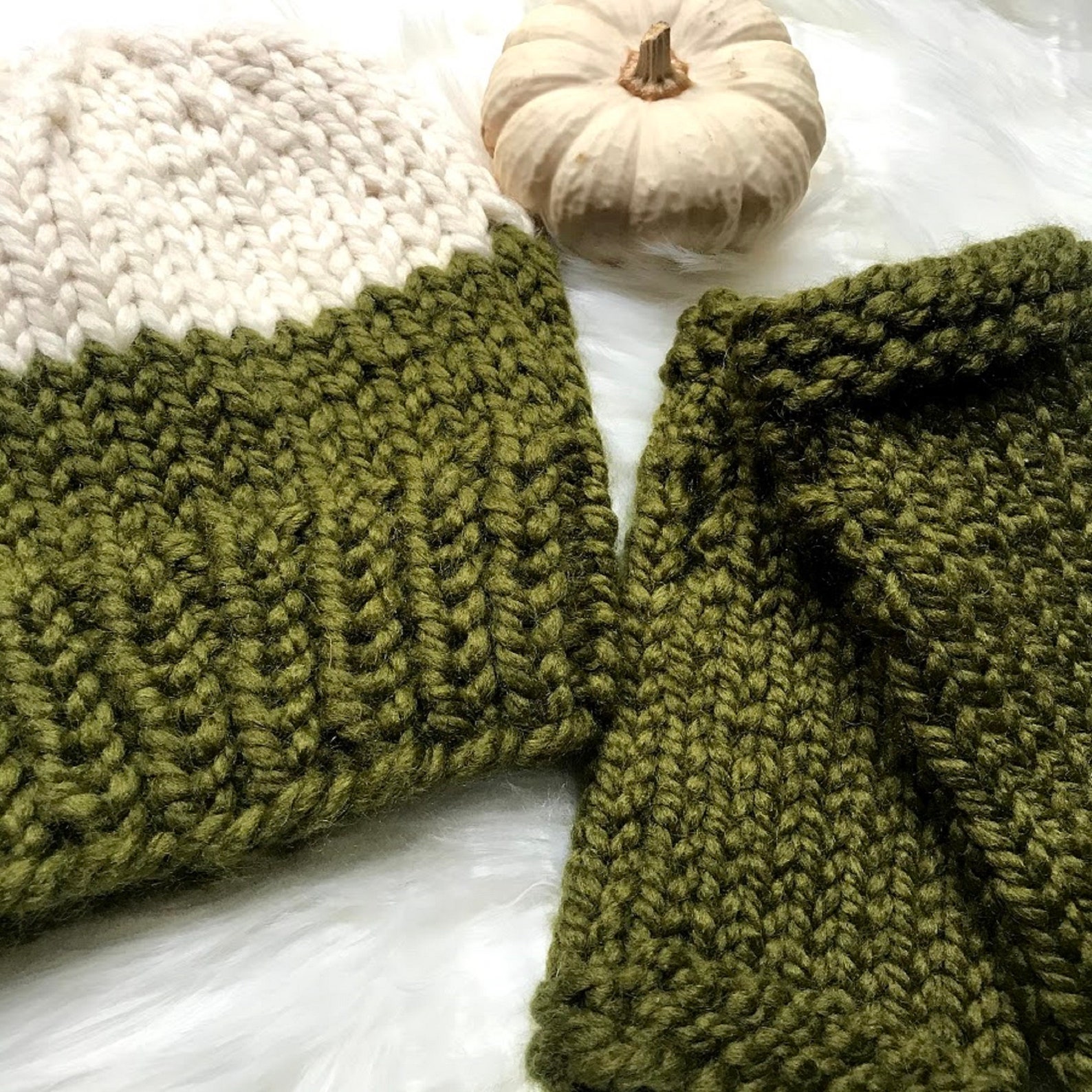 Color Block Hat | Knit Hat | Two Toned Beanie | Ready to Ship - Etsy
