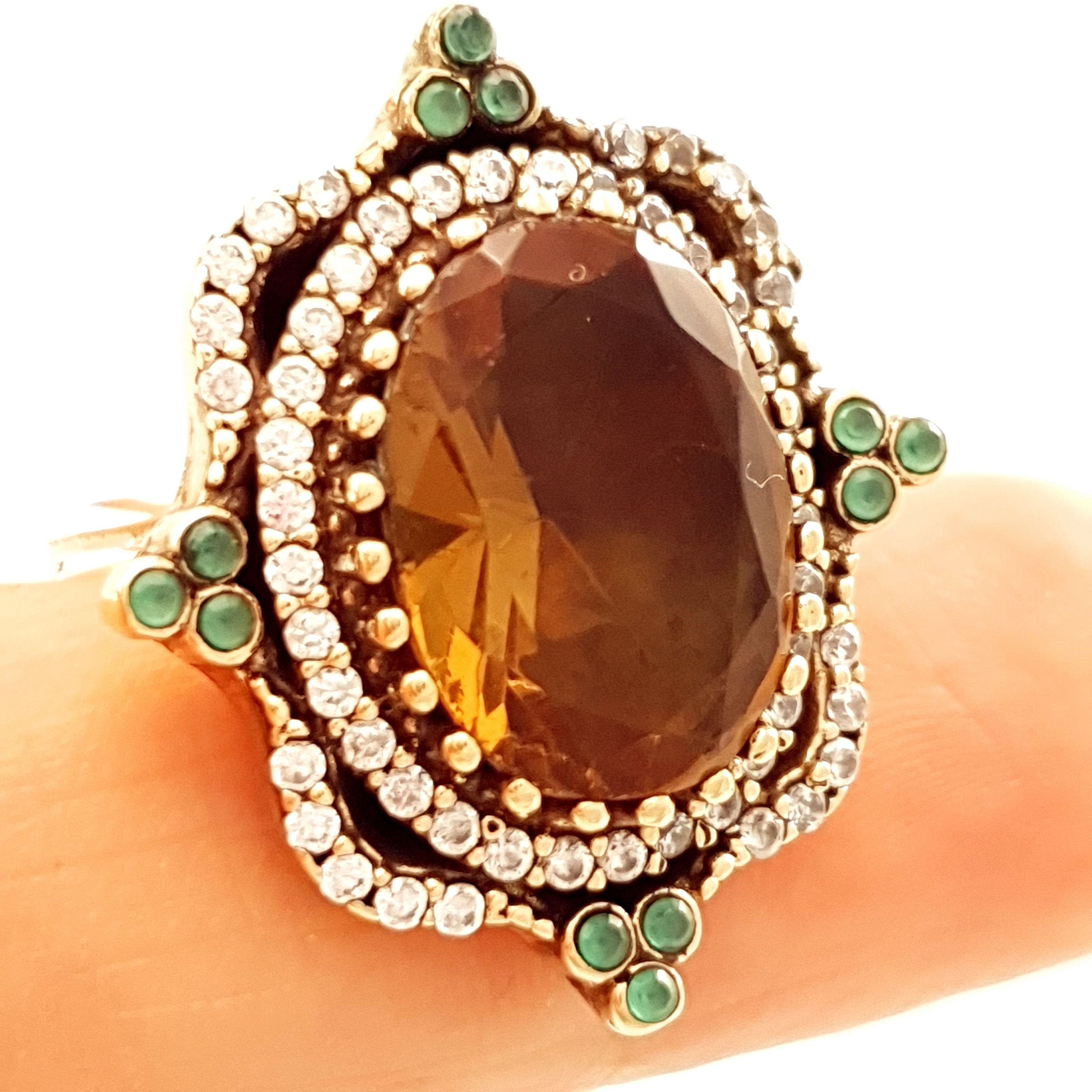 Joyería tradicional turca 925 Plata hecha a mano damas anillo | Etsy