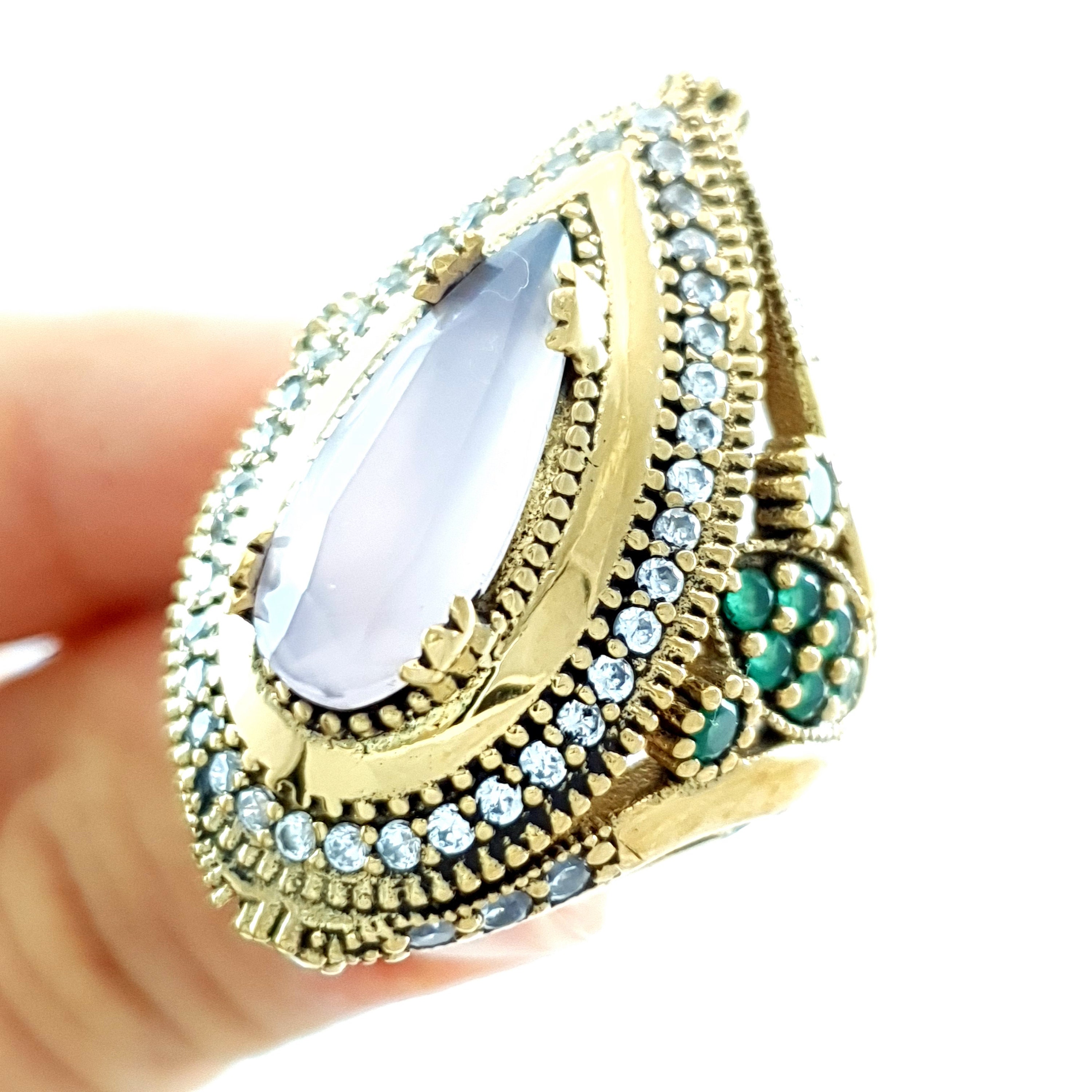 Turkish Jewelry 925 Sterling Silver Handmade Ladies Ring R1643 - Etsy