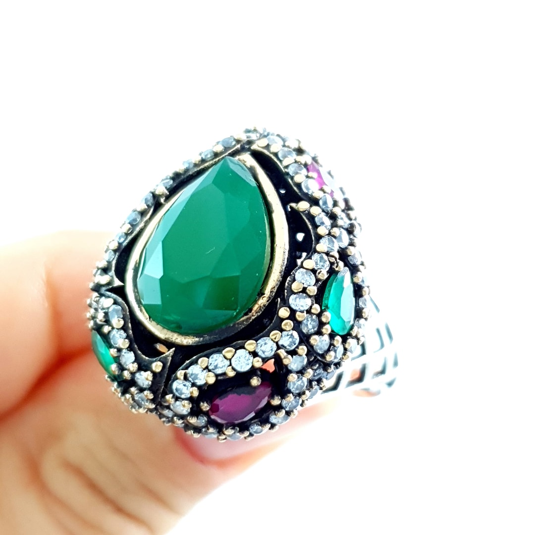 Turkish Jewelry 925 Sterling Silver Handmade Ladies Ring R1122 - Etsy