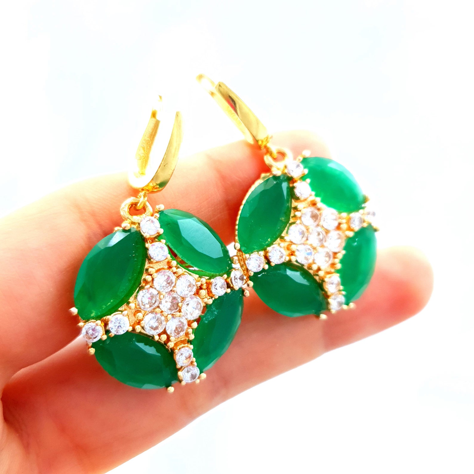 Damas joyería turca Hecho a mano 925 Pendientes de plata | Etsy