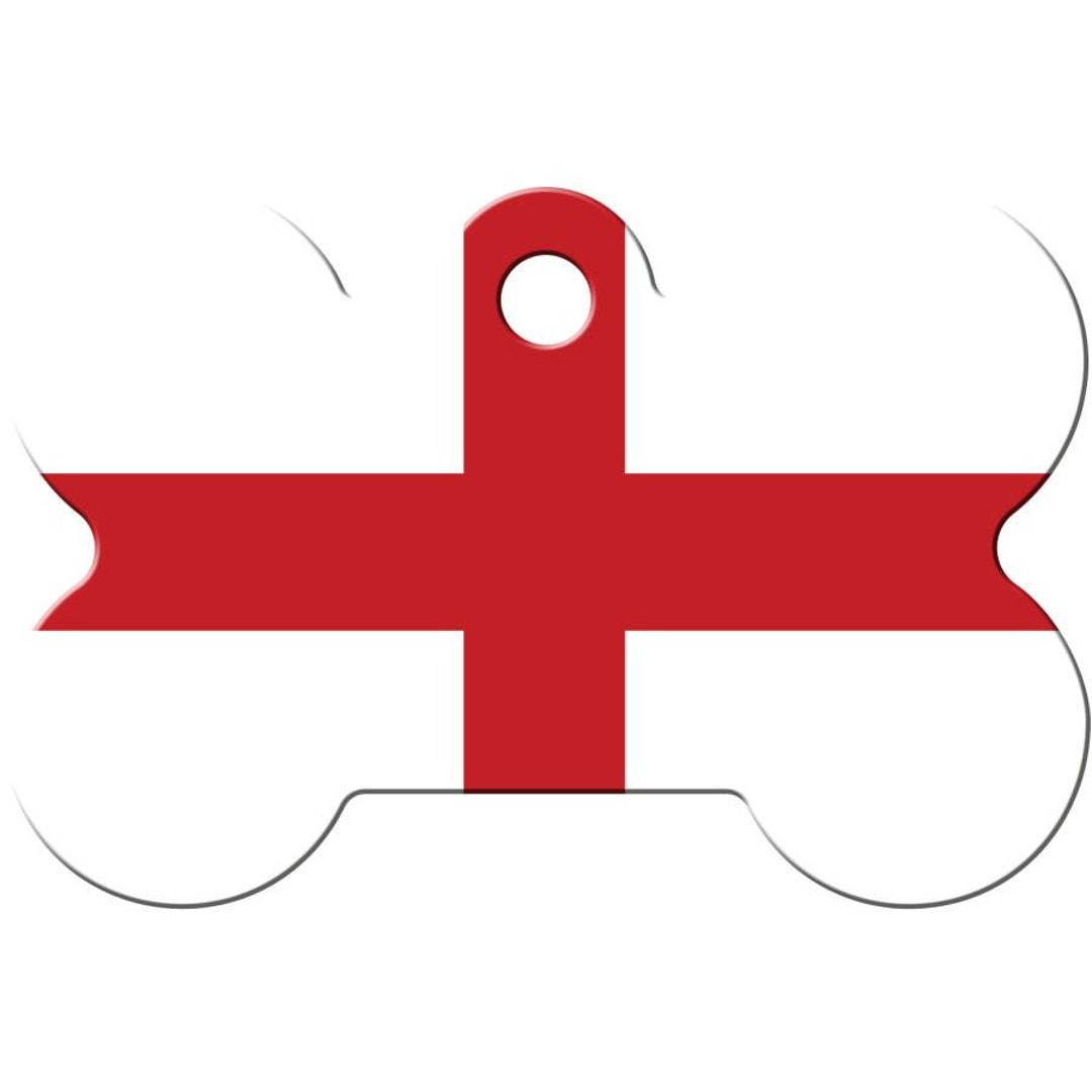St George's Cross Flag Pet ID Tag - Large Bone - Etsy