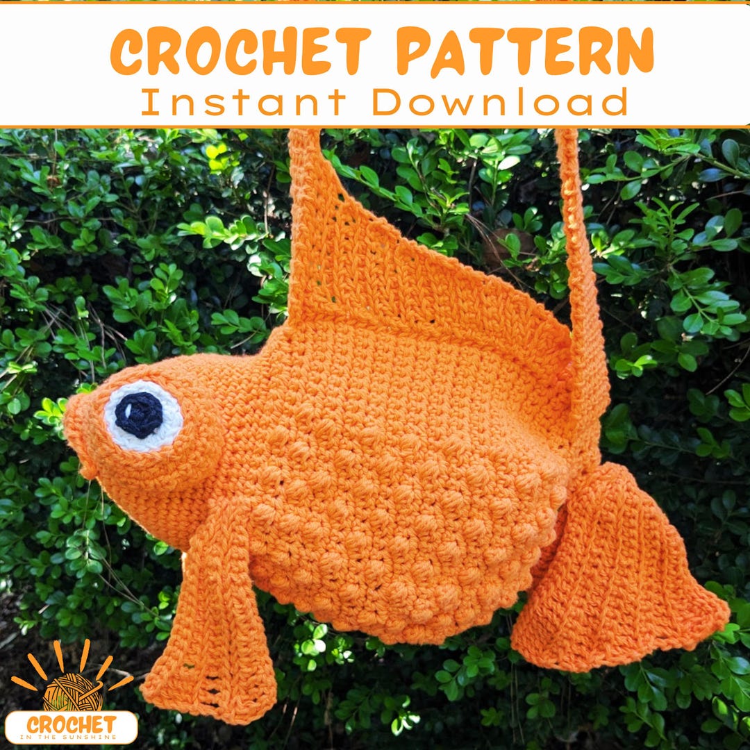Fancy Goldfish Purse Crochet Pattern - Telescope Eye Goldfish - Etsy