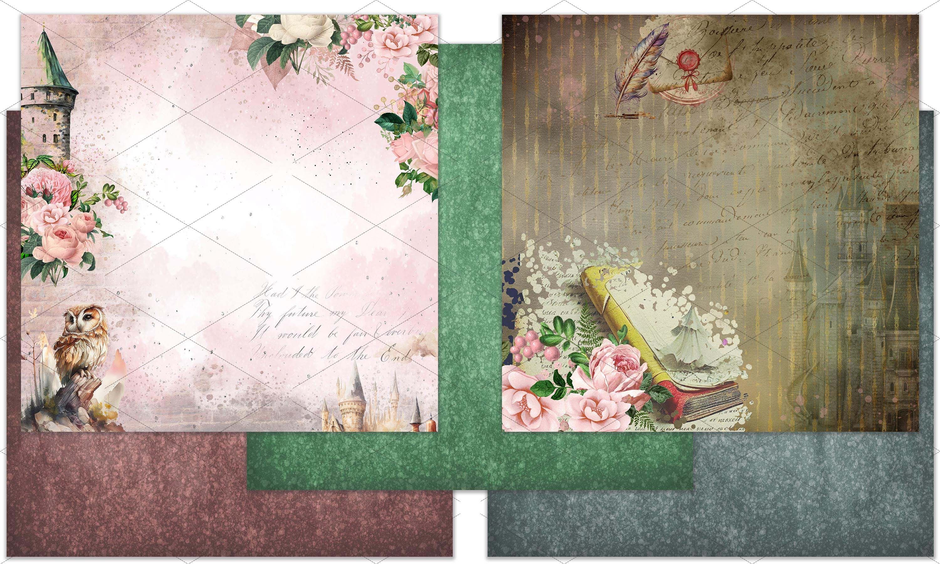 World of Wizarding, Digital Scrapbook Paper - Etsy