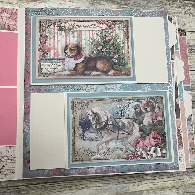TUTORIAL, 10X10, Scrapbook Mini Album, Stamperia Sweet Winter, Graphic ...