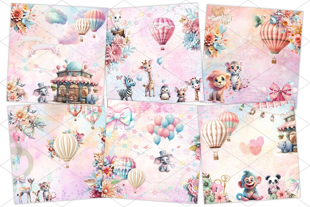 Cutie Pies, Digital Scrapbook Paper - Etsy