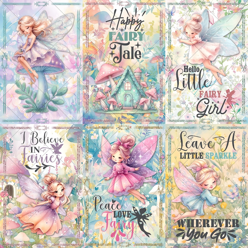 Land of Fairies, 8.5 X 11, Digital Scrapbook Paper - Etsy