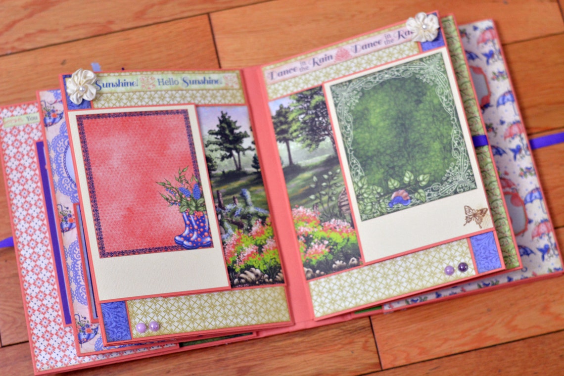 TUTORIAL (PDF) Singing in the Rain Scrapbook Album - Etsy