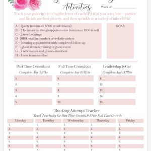 Direct Sales Consultant Weekly IPA Tracker | Etsy