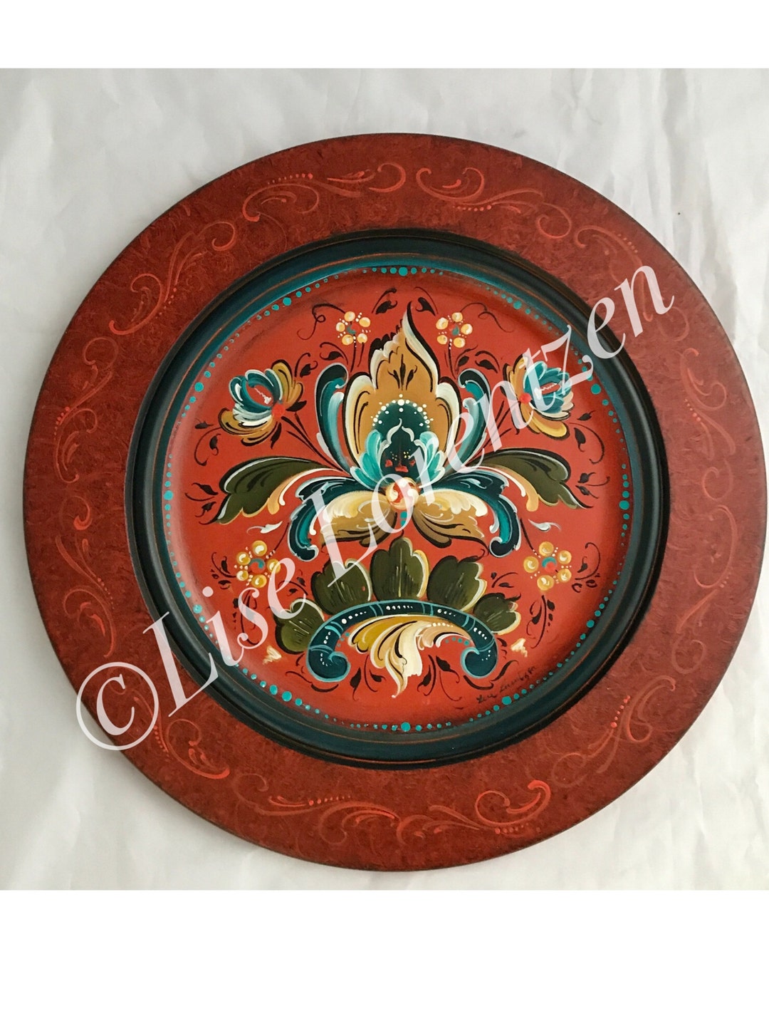 Painting Pattern Packet-rosemaling-hallingdal Rosemaling 12" Plate #1 ...