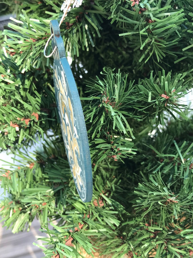 Rosemaled Wooden Round Ornaments Handpainted Choose From - Etsy