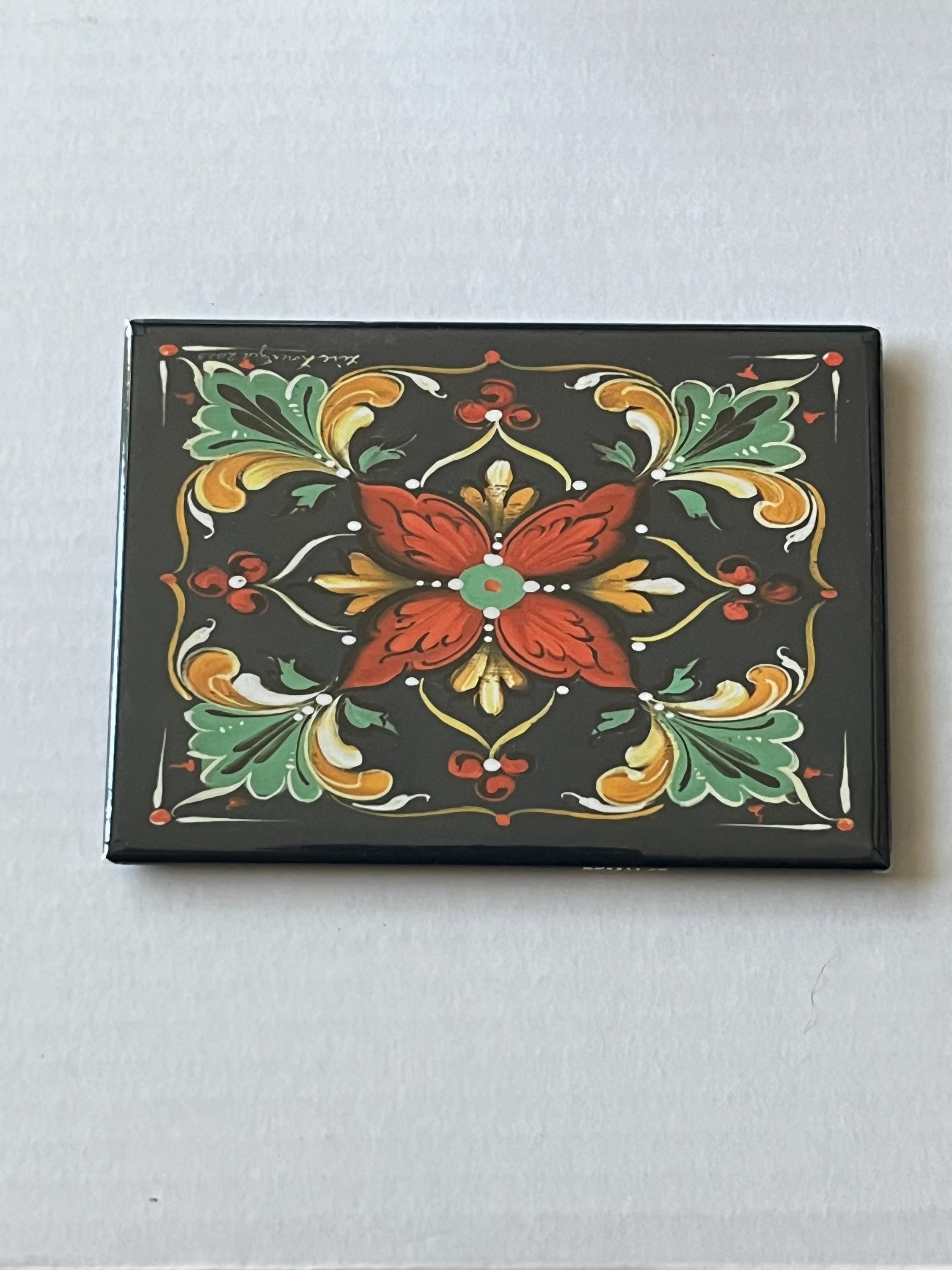 Rosemaling Magnet, Hallingdal Style Norwegian Folk Art Assorted Designs ...