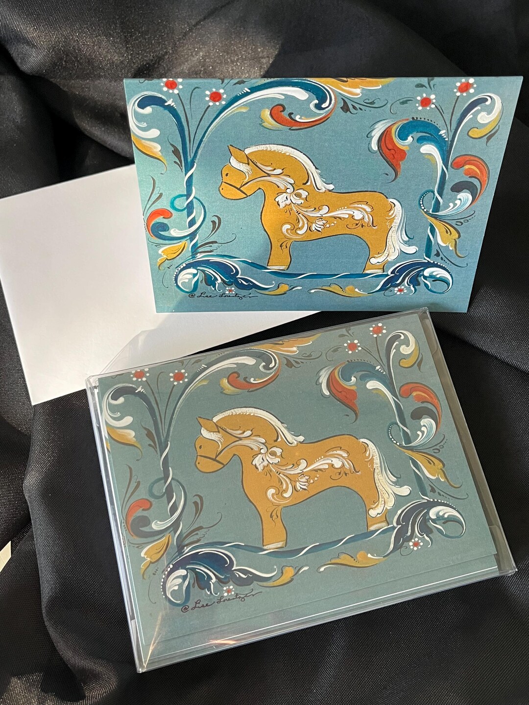 Norwegian Rosemaling Boxed Greeting Cards - Originally Artwork by Lise ...