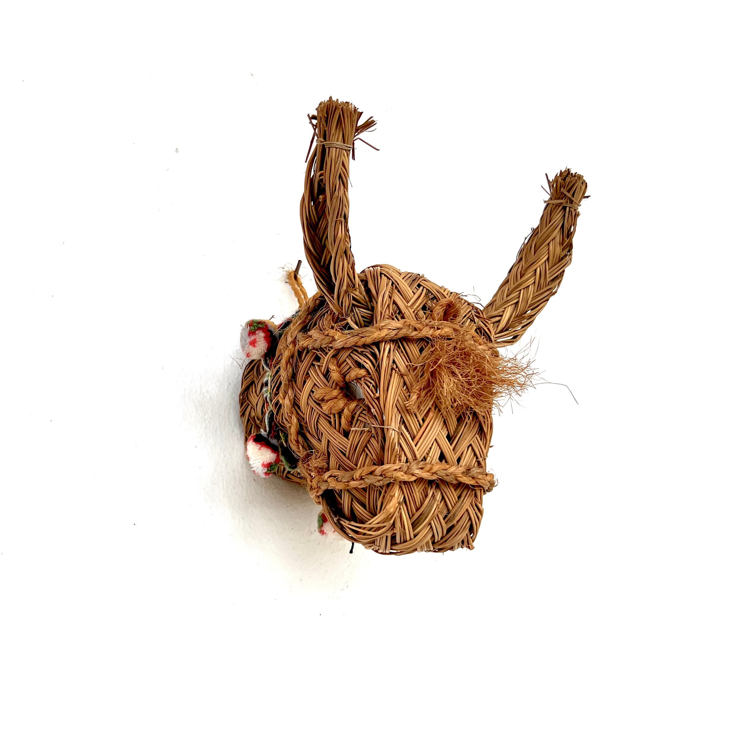 Donkey Head Size M Rattan Donkey Head False Animal Trophy - Etsy