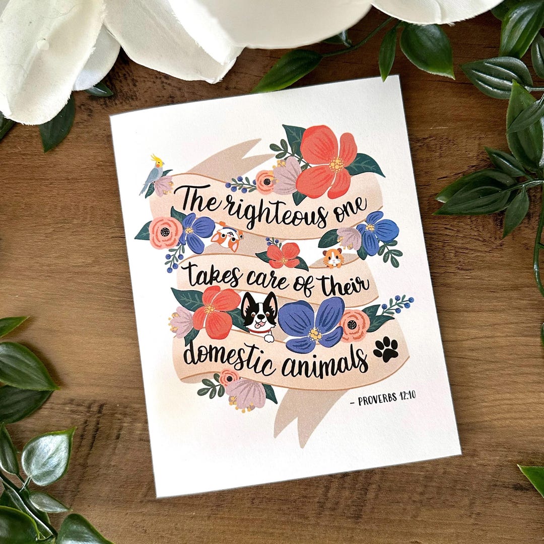 The Righteous One Takes Care of His Domestic Animal | Pet Card ...