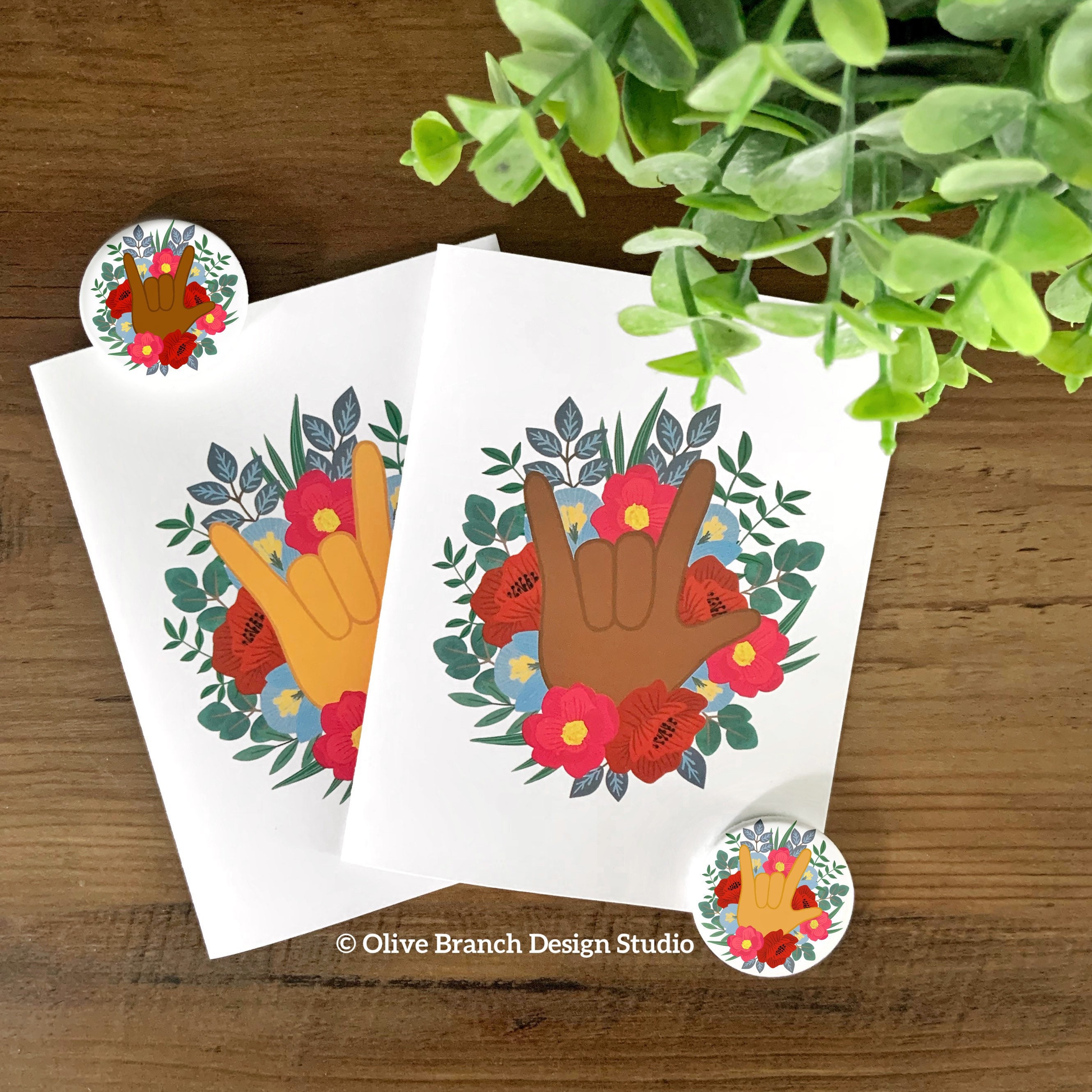 JW Sign Language Floral I Love You Gift Set | Etsy