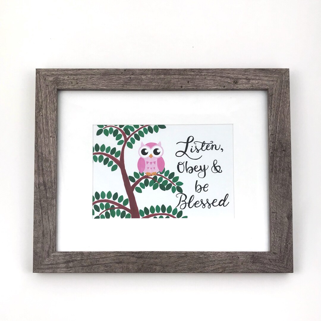 Listen Obey and Be Blessed Print - Etsy