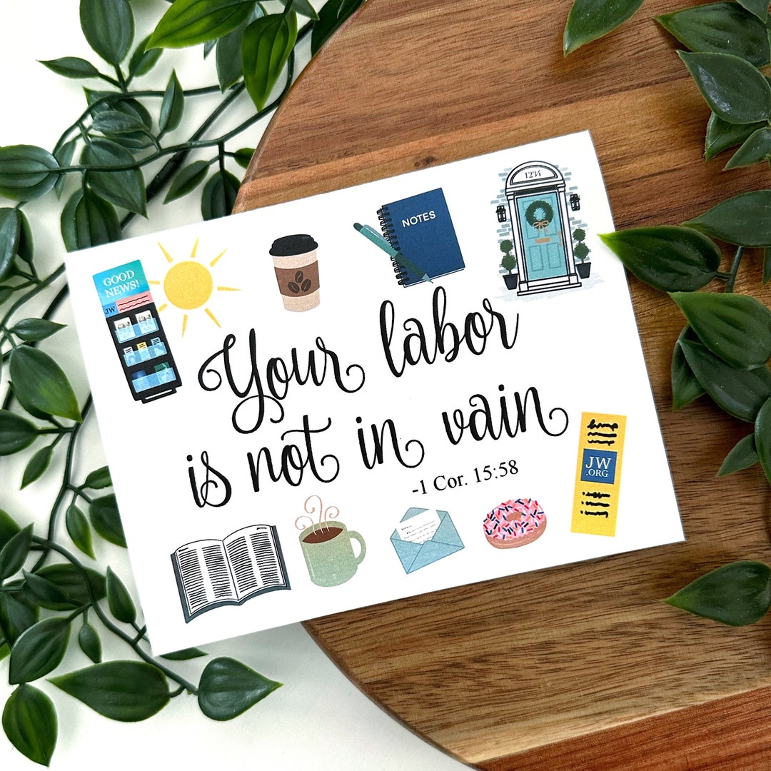 Pioneer Card JW | You Labor is Not in Vain 1 Corinthians 15:58 | Bet ...