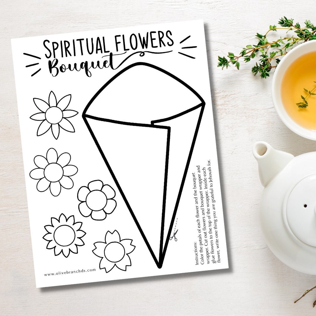 Spiritual Flowers Bouquet JW Family Worship Activity | Download & Print ...