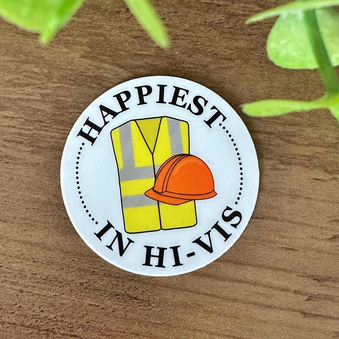 LDC Happiest in Hi-vis Hard Hat Sticker | JW Gifts | Pioneer | Baptism ...