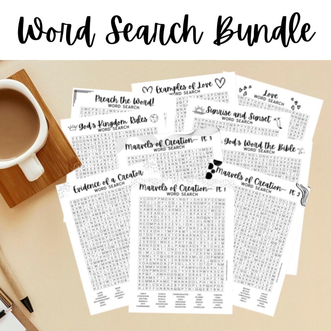 Word Search Bundle | JW Family Worship Activity - Etsy
