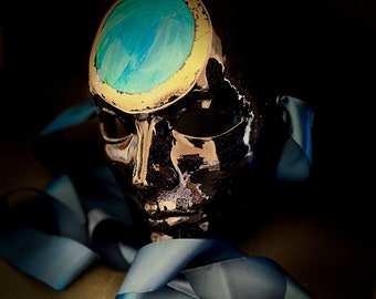 Full Face Masquerade Mask. Hand Painted Horror Theater and Scary ...