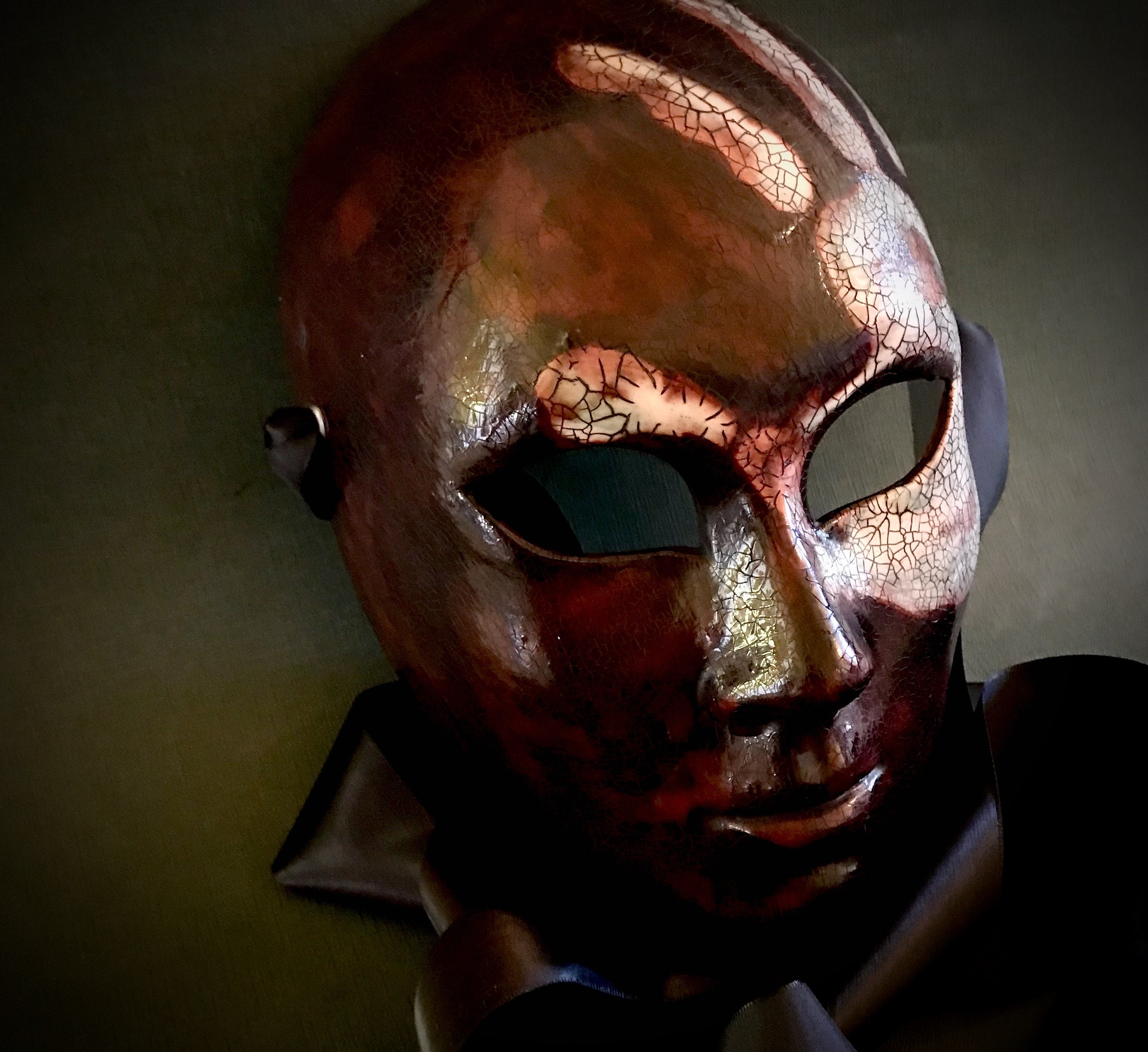 Full Face Masquerade Mask. Hand Painted Horror Theater and - Etsy