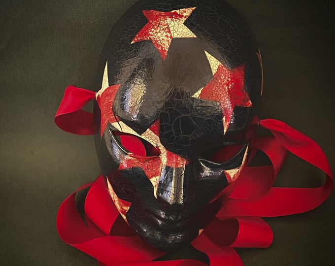 Mens USA Flag Masquerade Mask. Full Face Halloween Mask for Men ...