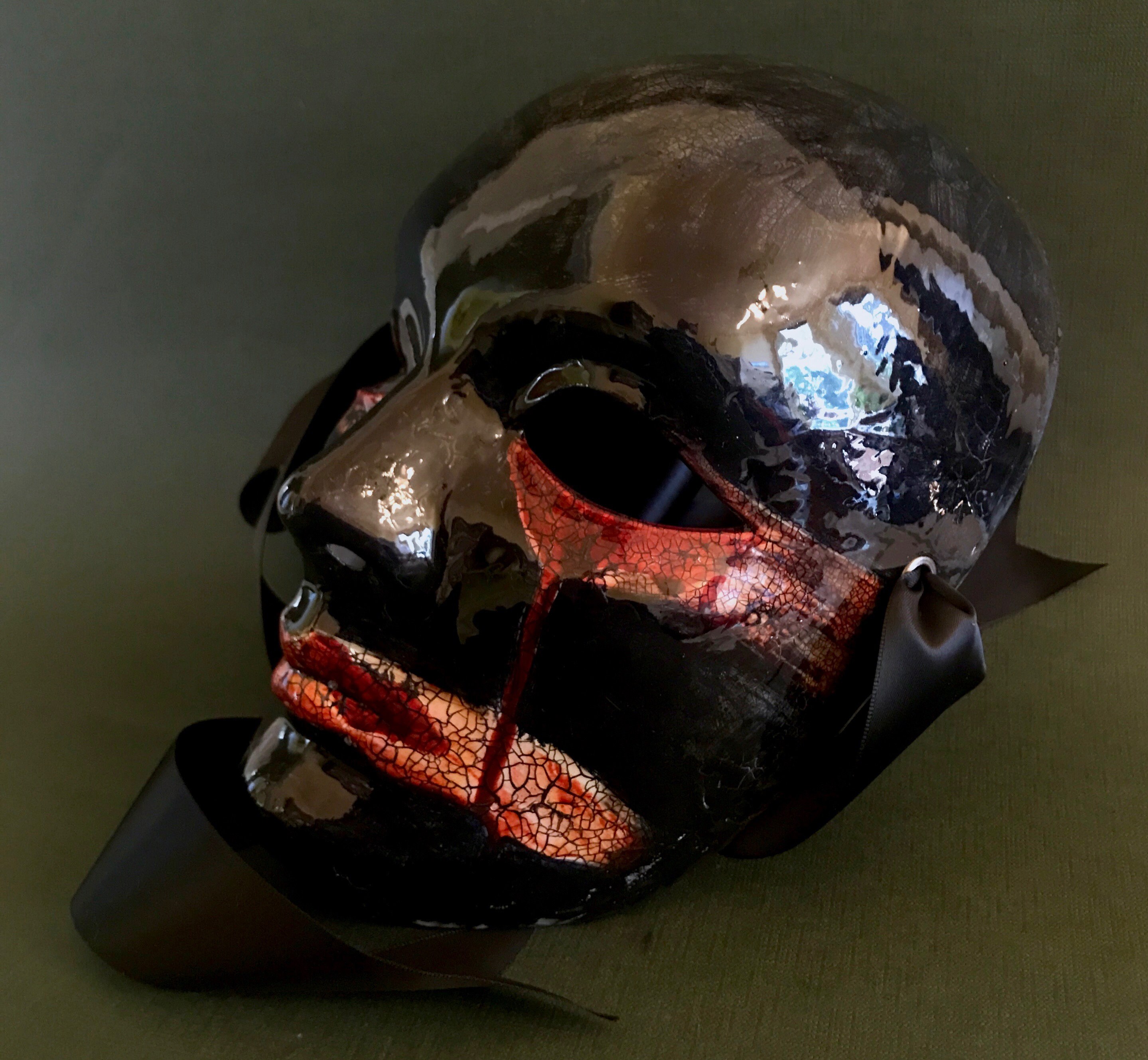 Full Face Masquerade Mask. Hand Painted Theater and Unique - Etsy