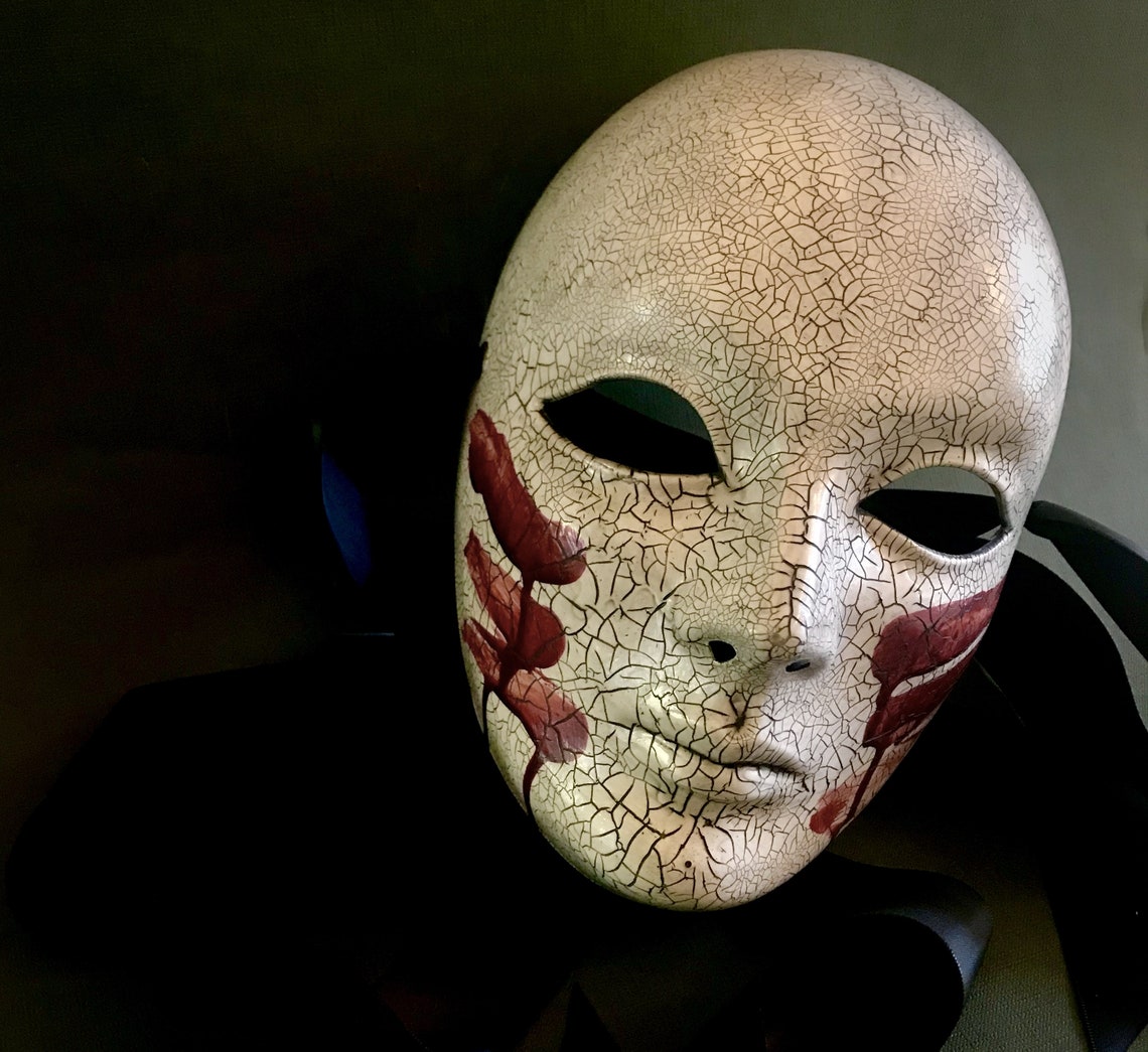 Full Face Horror Masquerade Mask. Scary Bloody Theater and - Etsy