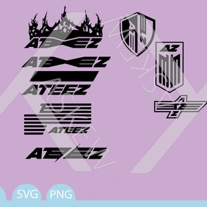 Ateez Kpop Logos Svg Png Ai - Etsy