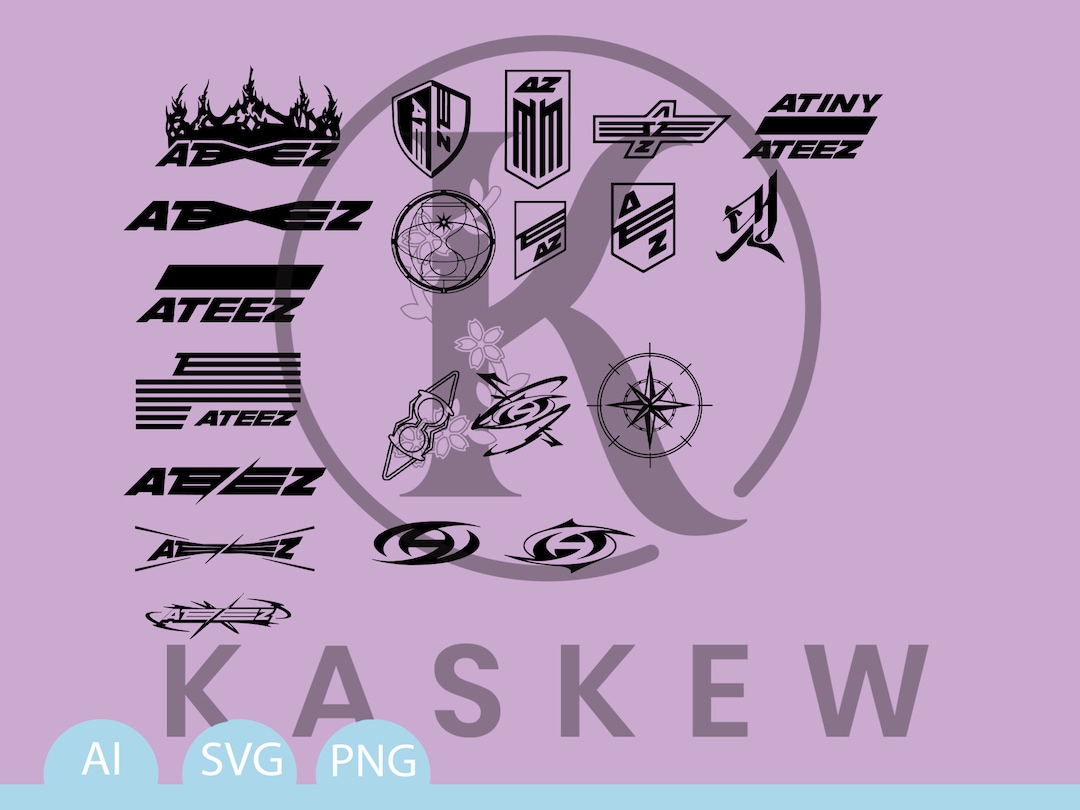 Ateez Kpop Logos Svg, Png, Ai - Etsy