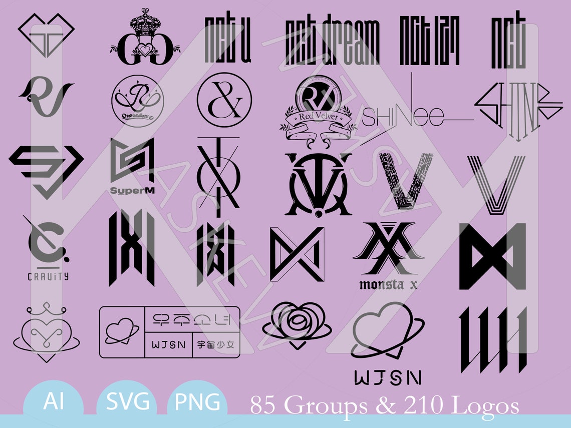 85 Kpop Groups, 210 Logos Svg, Png, Ai - Etsy