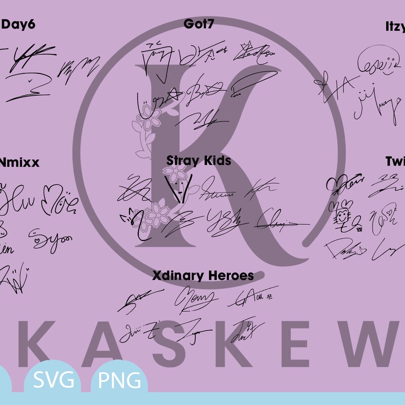 Stray Kids Signatures - Etsy