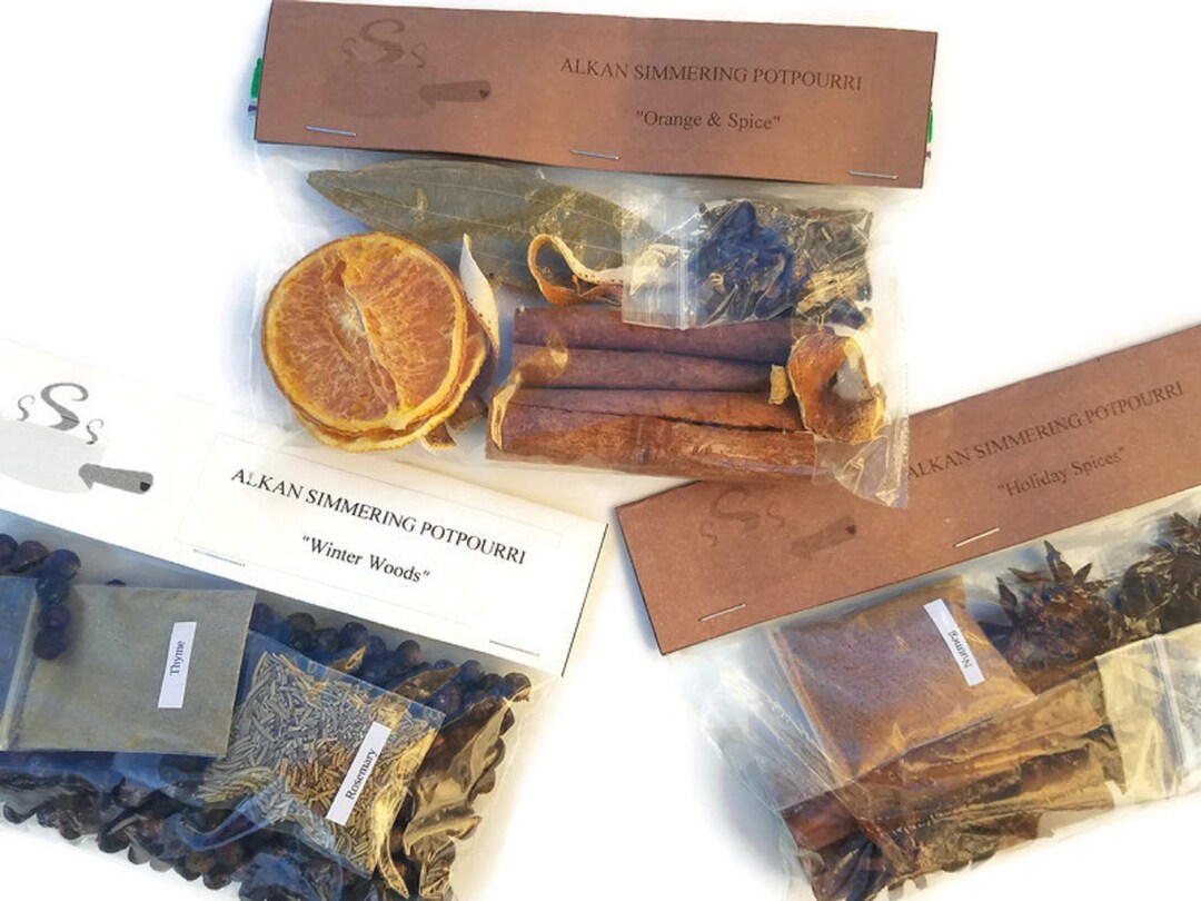 Stove Top Simmering Potpourri Set of 3, Orange Spice, Holiday Spice ...