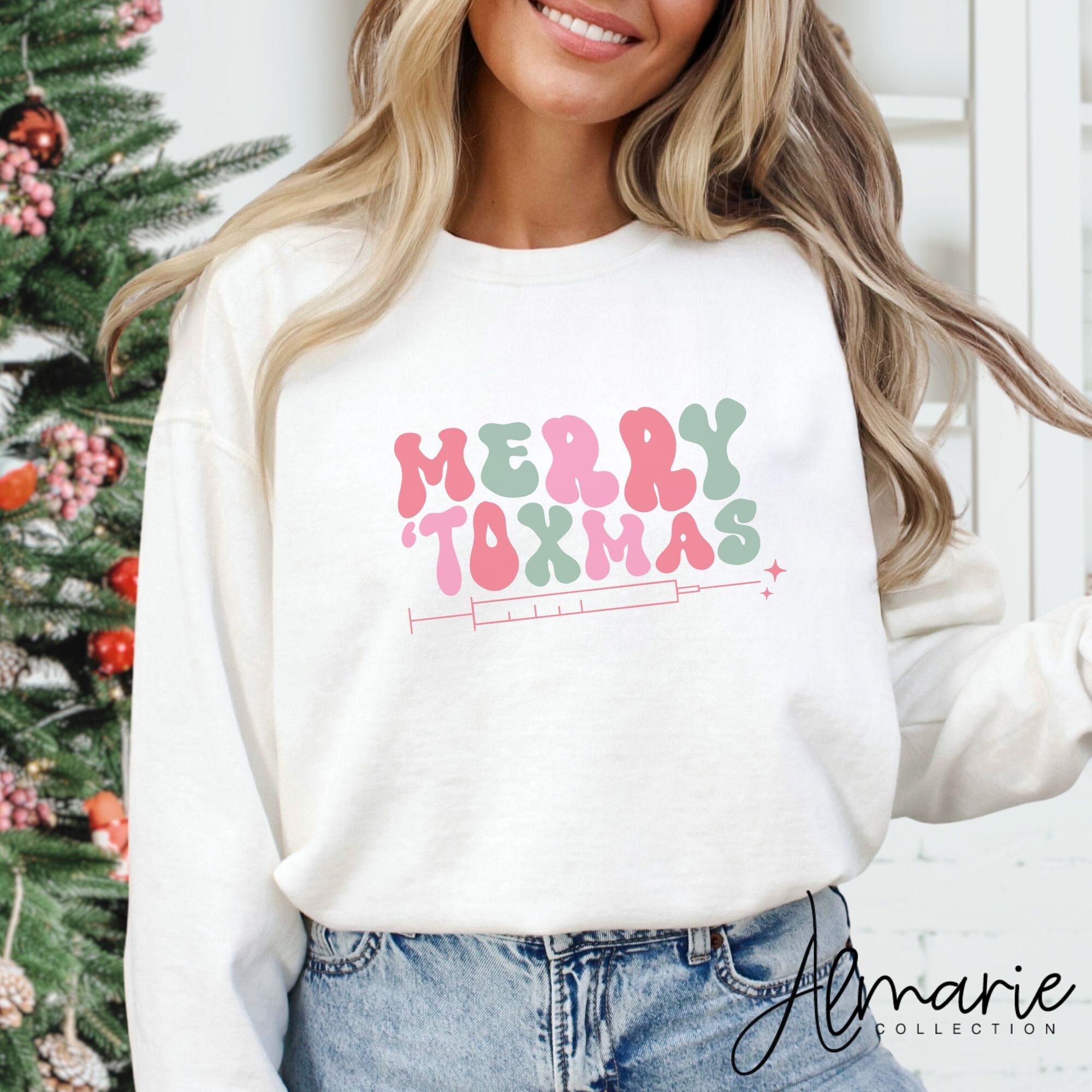 Christmas Nurse Injector Sweatshirt Merry Toxmas Nurse Gift - Etsy