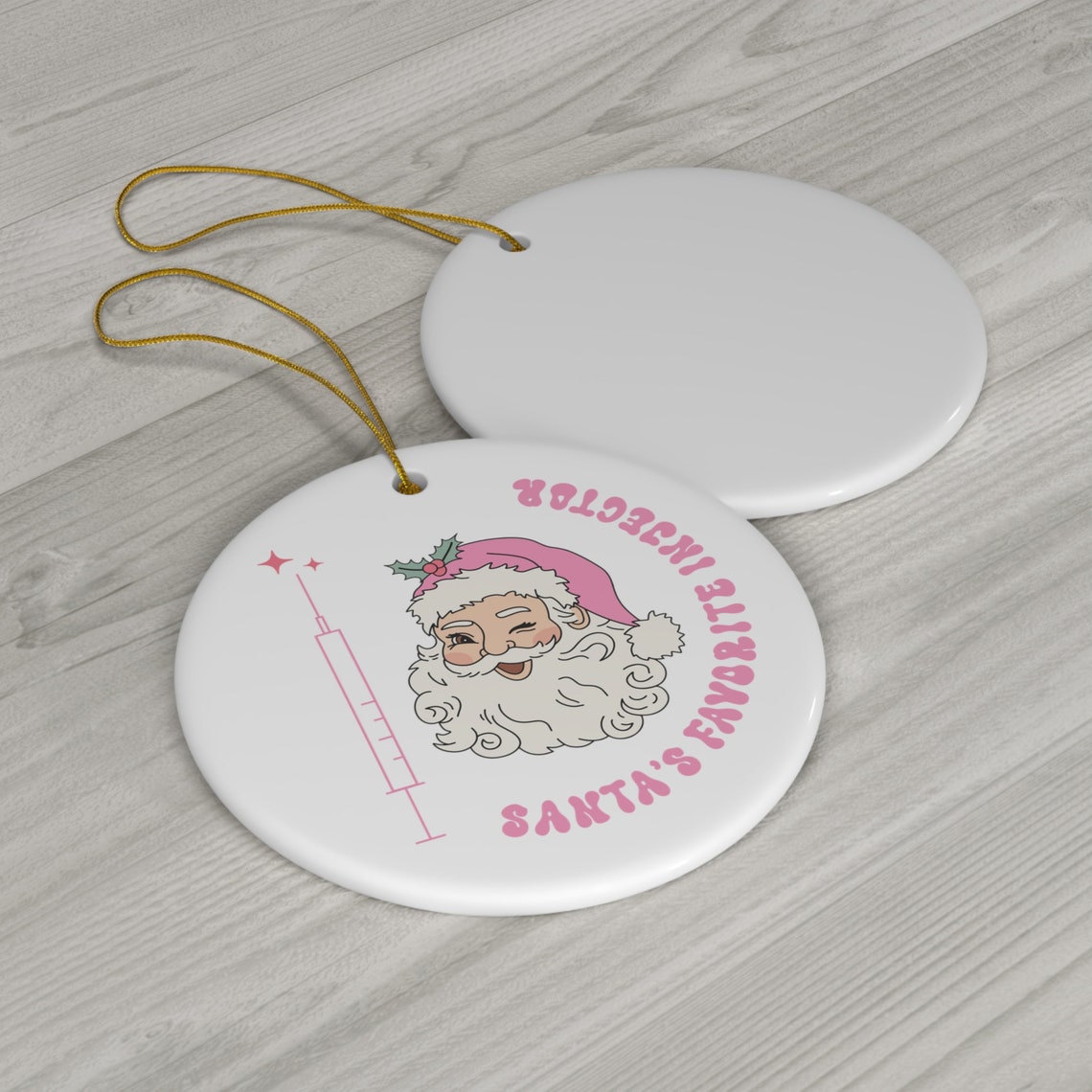 Santa's Favorite Injector Ornament, Gift for Nurse, Aesthetic Nurse ...
