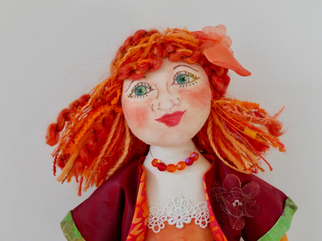 Art Doll Mo. 45cm Ooak/textile/cloth/art/heirloom/collector's Doll ...
