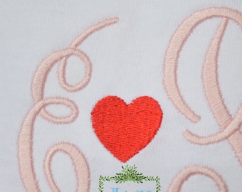 Heart embroidery | Etsy