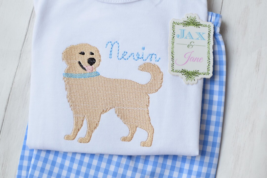 Golden Retriever Embroidery, Dog Embroidery Design, Sketch Lab Dog ...
