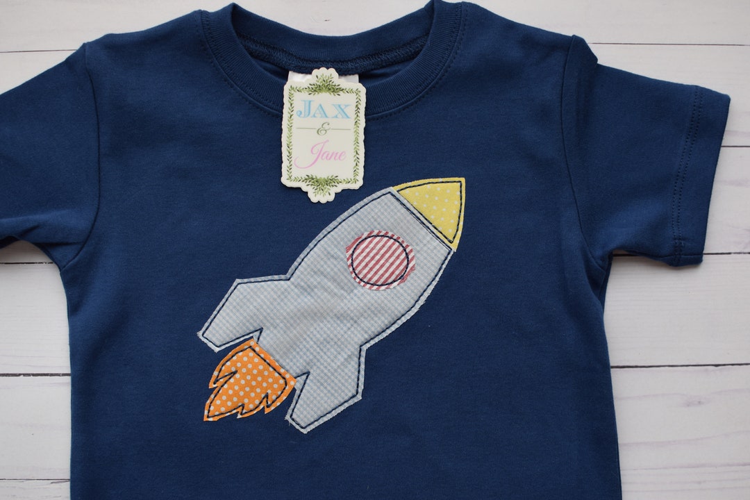 Rocket Ship Applique Design, Rocket Embroidery Design, Space Rocket ...