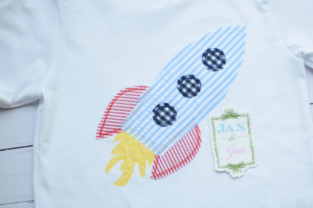 Rocket Ship Applique Design, Rocket Embroidery Design, Space Rocket ...