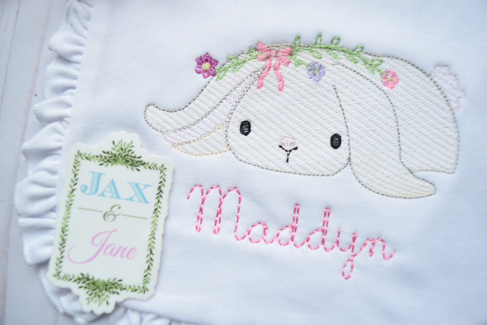 Rabbit Sketch Floral Embroidery Design, Easter Rabbit Sketch Embroidery ...