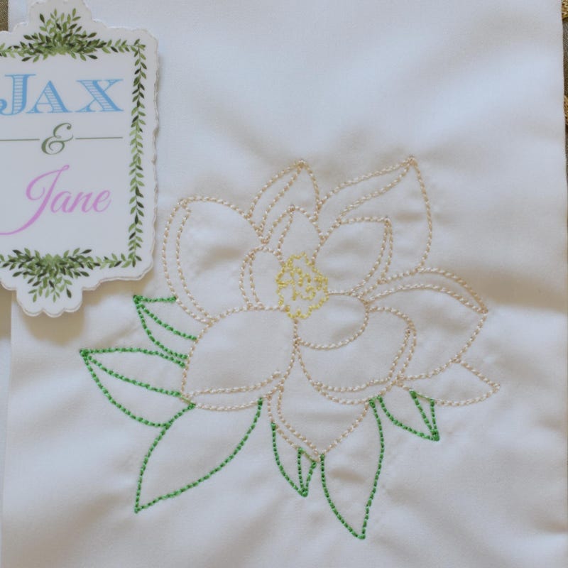 Embroidery Magnolia Blossom - Etsy