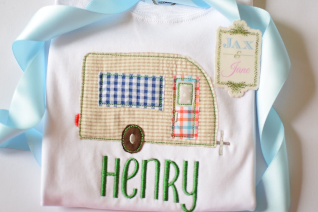 Camper Applique Design, Camping Applique, Travel Trailer Applique ...