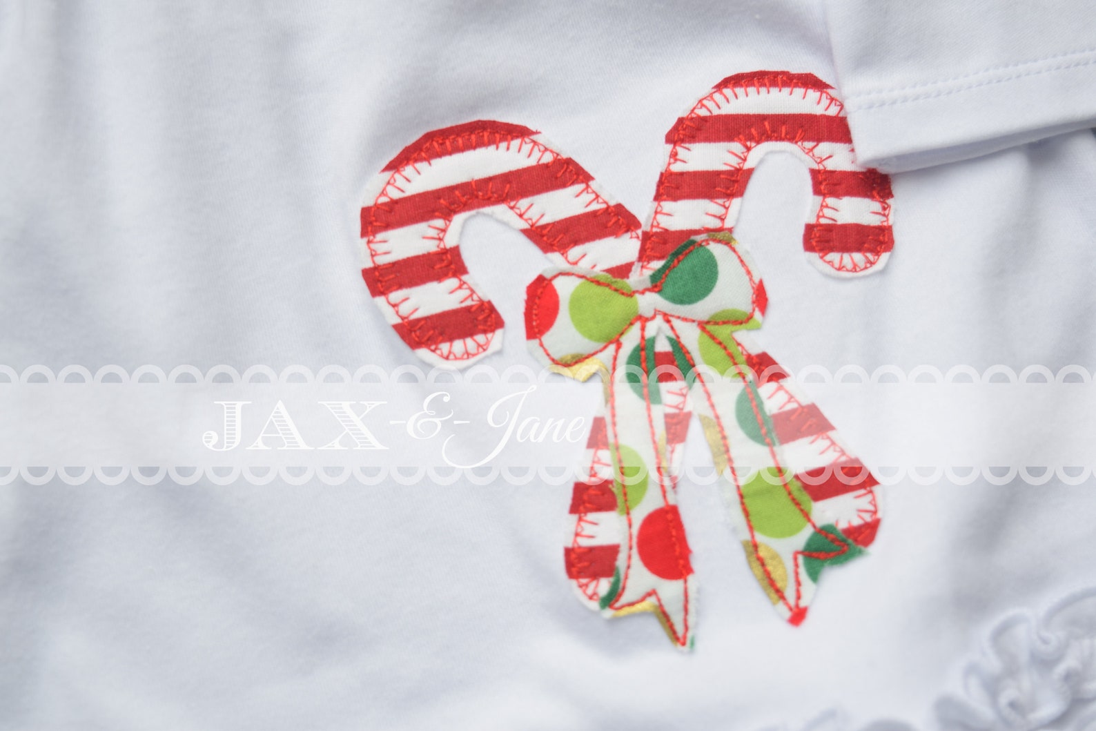 Christmas Candy Cane Applique Design, Blanket Stitch Candy Cane Design ...